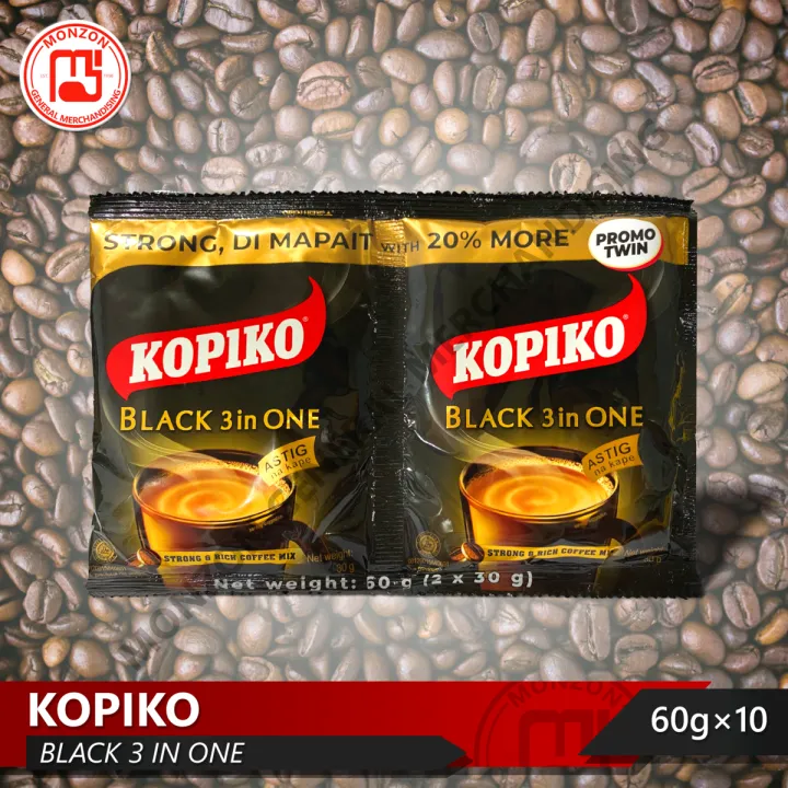 Kopiko Black 3 in One Strong & Rich Coffee Mix Twin Pack 60g×10 | Lazada PH