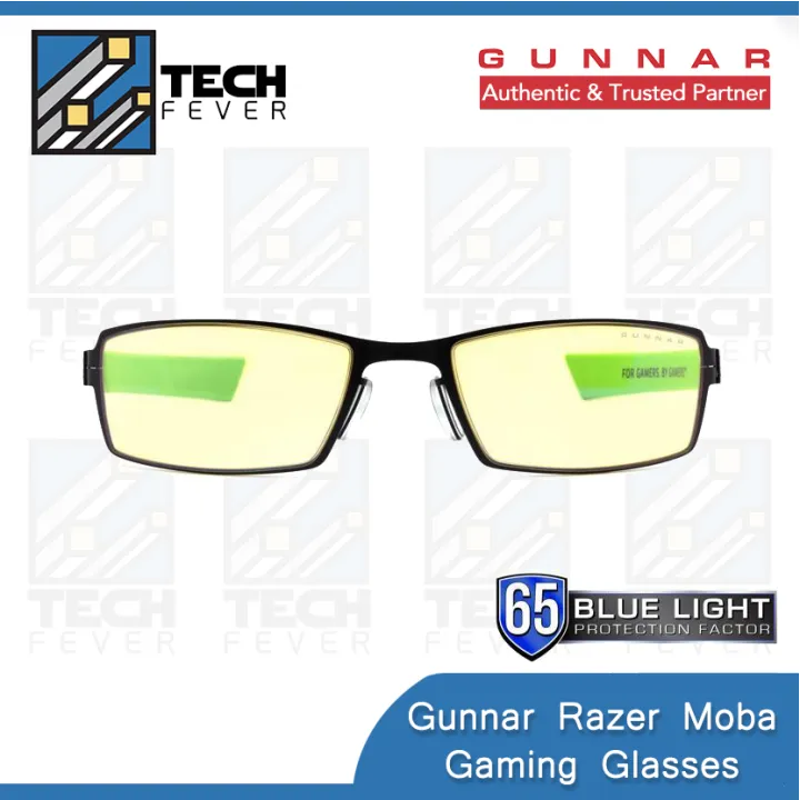 Gunnar Razer MOBA Edition, Gaming Glasses, Onyx Frames, Amber Lens ...