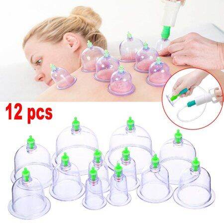 12pcs Traditional Ventosa Pull Out A Vacuum Apparatus Body Massage ...