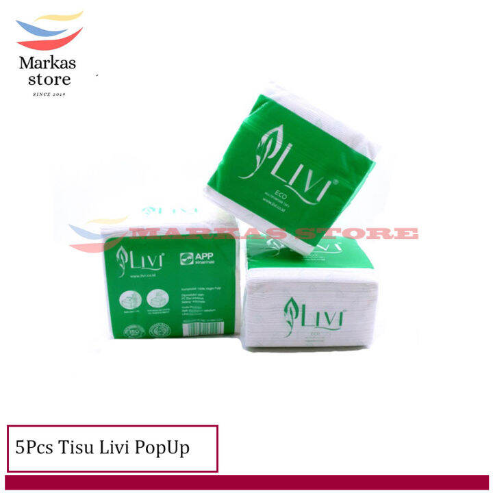 [5 PCS] Tisu Livi Pop up Eco/ Tissu / Tissue Livi Eco Multipurpose 150 ...
