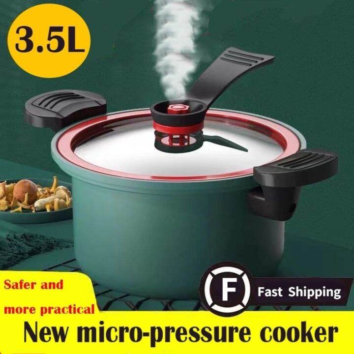 【ready stock】New Stew 3.5L micro pressure pot stewing cooking soup pot ...