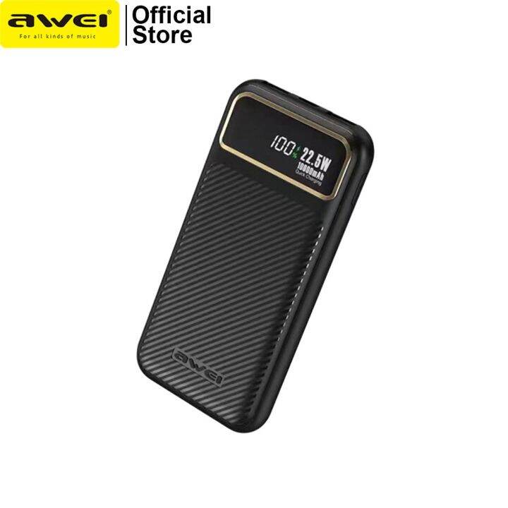 Awei P148K 10000mAh Powerbank Portable Type-C,Micro USB Input LED ...