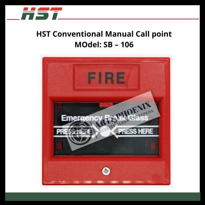 HST Conventional Emergency Break Glass Manual Call point Model: SB ...