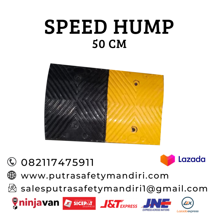 SPEED HUMP RUBBER 50X34X5 CM 2 WARNA HITAM DAN KUNING POLISI TIDUR ...