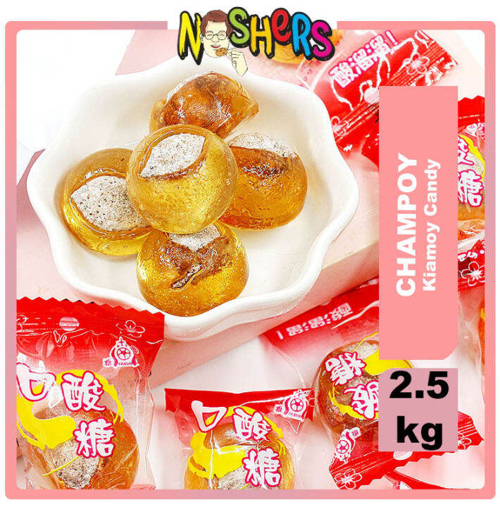 Noshers Tian Le Taiwan Champoy Candy Kiamoy Seed Coated Sweet Candy 2 ...