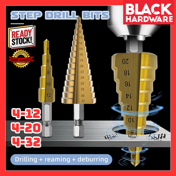 Black Hardware Step Drill Bit Metal Drill Bits Hss Drill Bit Mata Drill ...