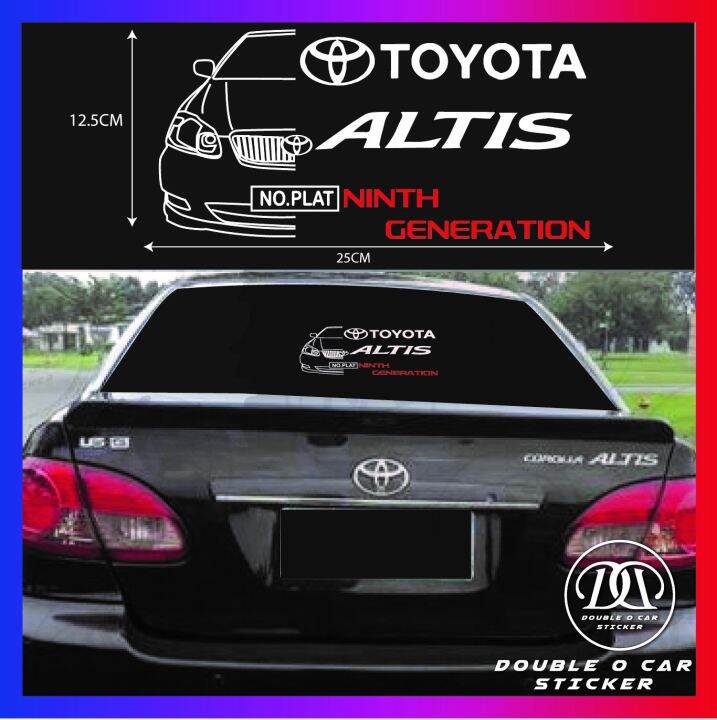 Toyota Corolla Altis ninth generation shape&word sticker KI00517(PM ME ...
