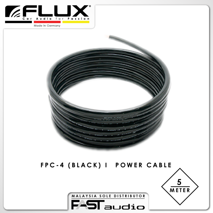 FLUX : FPC-4 (BLACK) / POWER CABLE (5 METER) - [ FAST AUDIO ] | Lazada