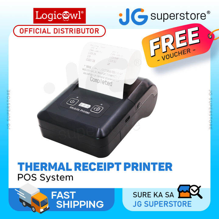LogicOwl OJ-H20 Compact Thermal Receipt Printer with 90mm/sec High ...