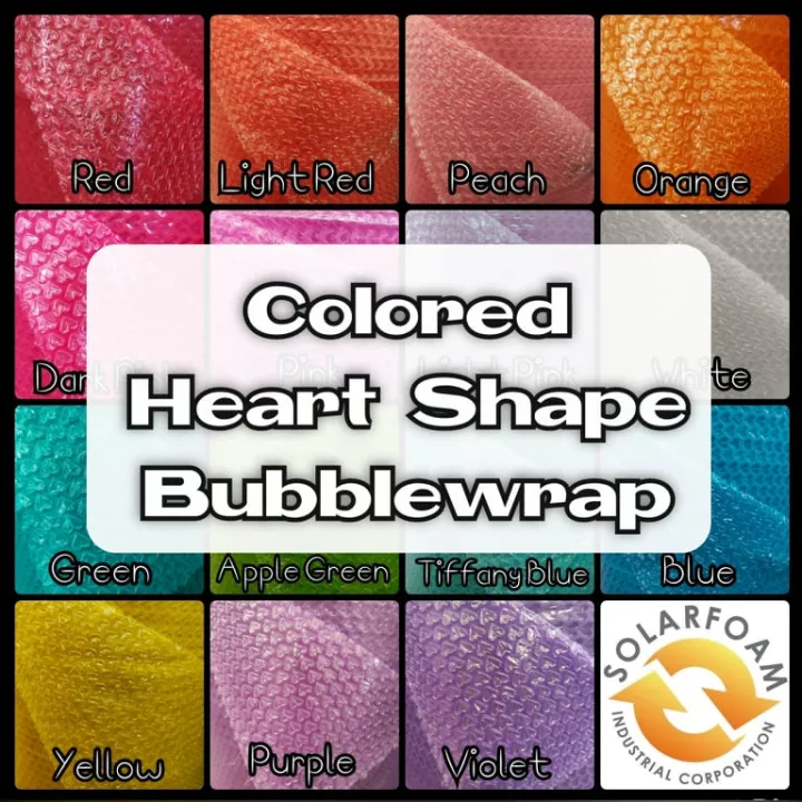 Colorful Heart Bubble Wrap 20"x 50 meters | Lazada PH