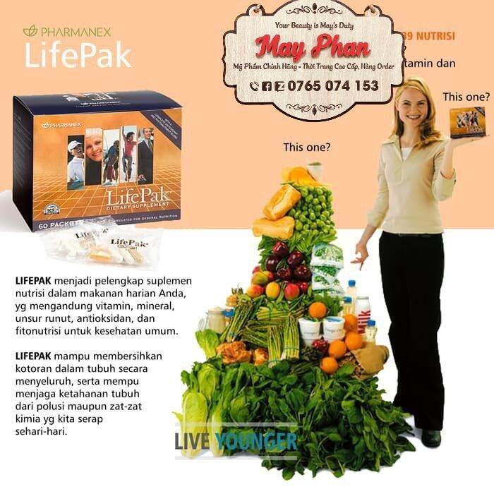 Lifepak Dietary Supplement Lifepak Nuskin bổ sung rau củ quả Vitamin ...