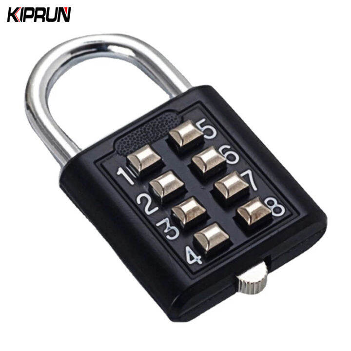 KIPRUN 8 Digits Password Code Combination Padlock Zinc Alloy Suitcase For Luggage Travel Code ...
