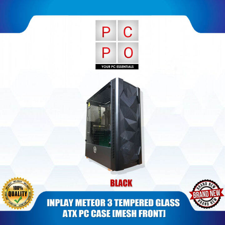 INPLAY METEOR 3 TEMPERED GLASS ATX PC CASE [MESH FRONT] | Lazada PH