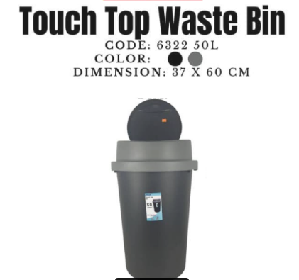 Modern Fashion Touch Top Bin Home Kitchen Waste Bins Plastic Trash Can ...