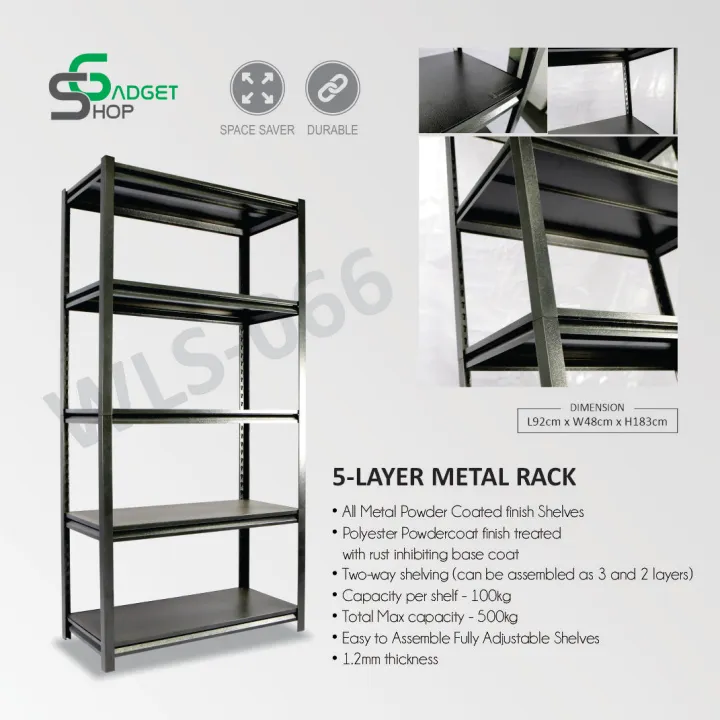 Metal Storage Shelves / 5-layer Racks / Office fixture / Office ...