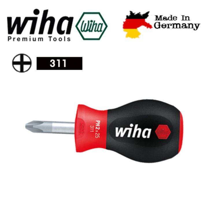 Wiha ไขควง ด้ามสั้น-กลม ขนาด PH1x25 mm. รุ่น 311 No.26968 เหมาะสำหรับ ...