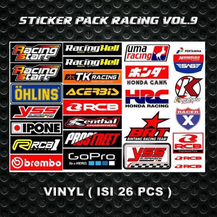 STICKER RACING/ STICKER PACK/STICKER LOGO SPONSOR/SPONSOR RACING ...