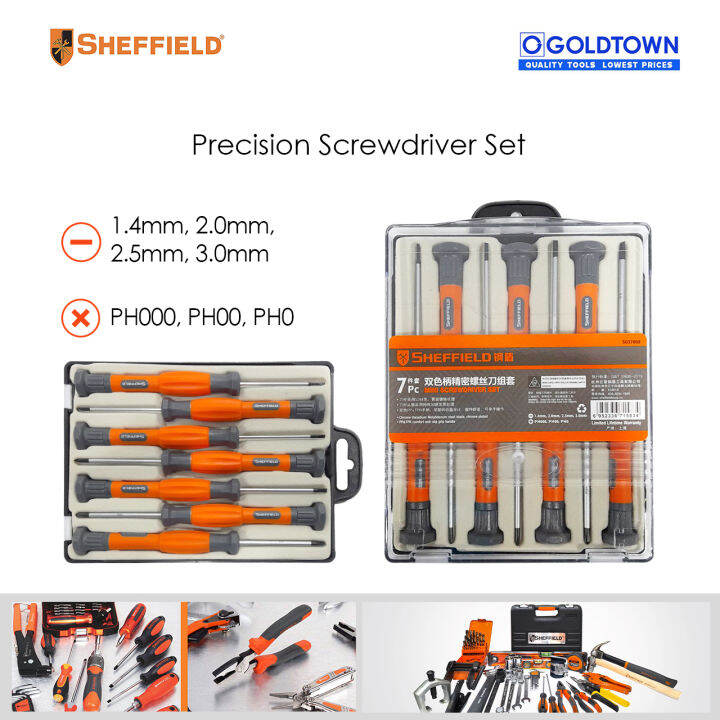 Original Sheffield Hand Tool Precision Screwdriver set 7pcs S037008 ...