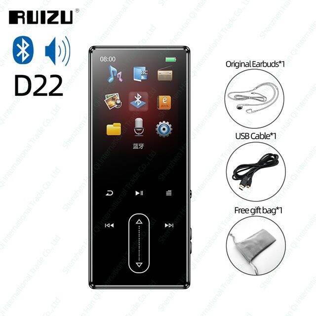 ♤RUIZU D22 MP3 Player Bluetooth 8GB Portable Audio Music Player Walkman ...