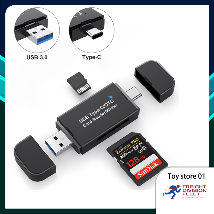 3 In 1 Type C/Micro USB/USB OTG Card Reader Hi-Speed USB 2.0 Universal ...