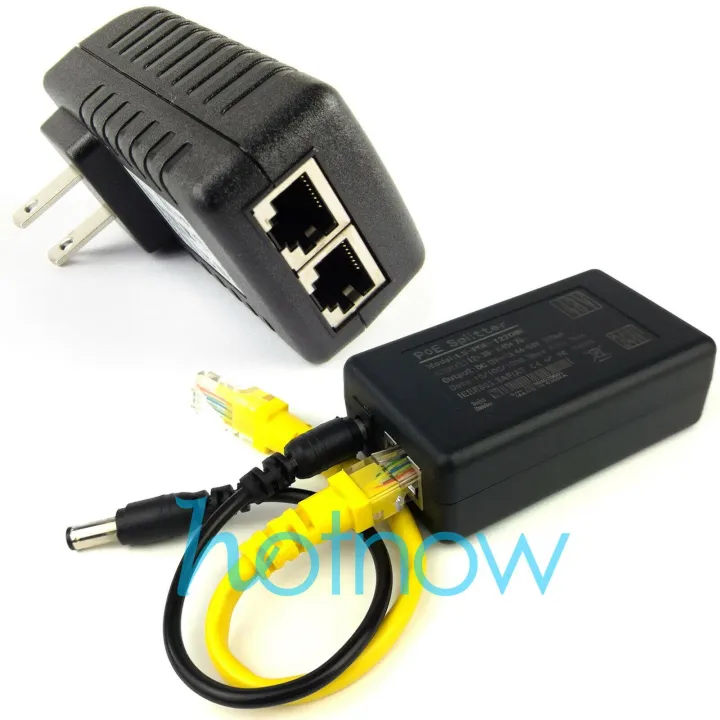 Gigabit 802.3at 24 วัตต์ PoE KIT (Splitter + หัวฉีด) 12 V 2A ไฟฟ้าผ่าน ...