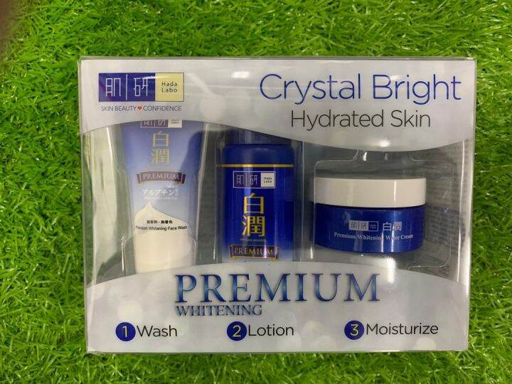 HADA LABO PREMIUM WHITENING SET (CRYSTAL BRIGHT HYDRATED SKIN) | Lazada