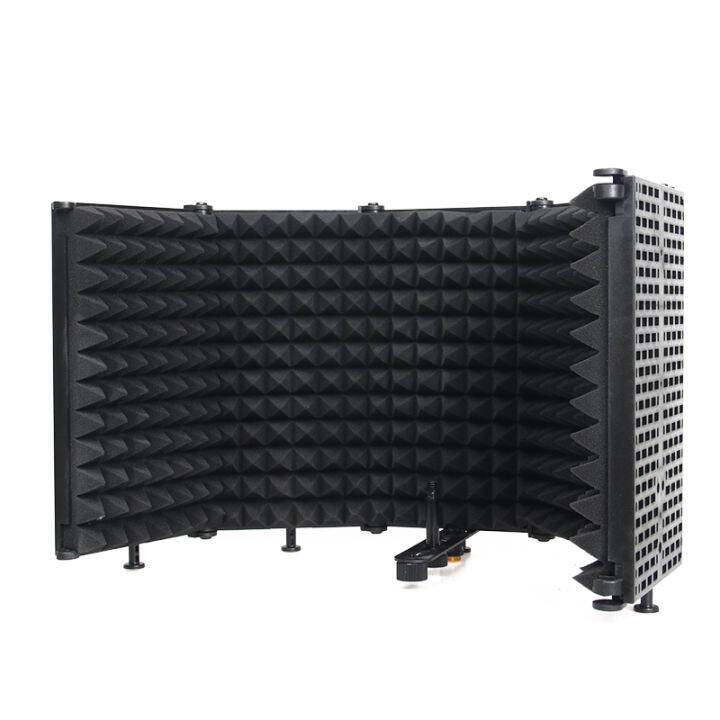 5 Panel Foldable Recording Studio Microphone Isolation Cover Recording ...