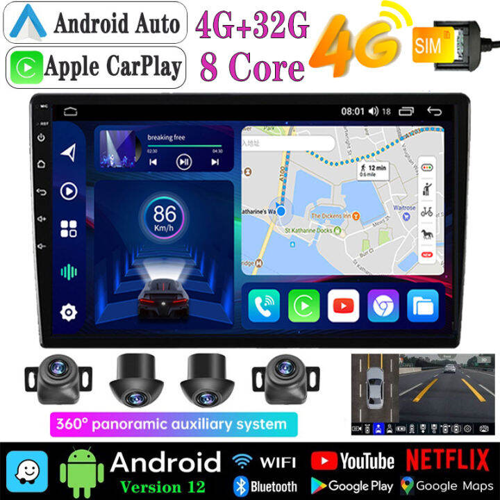 【4G LTE+5G WIFI +8 Core+360 system】 9”/10 inch Touch Screen Headunit ...