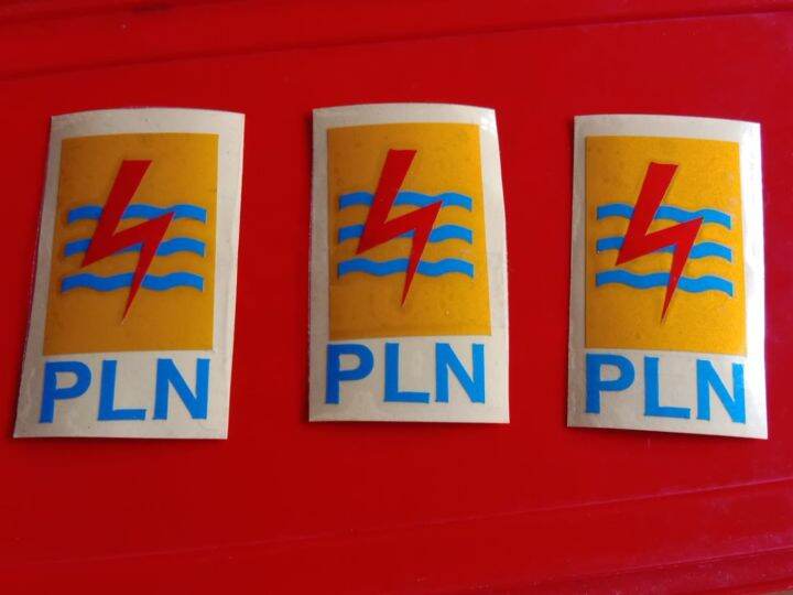 CUTTING STICKER LOGO PLN + TULISAN PLN - LOGO PLN BAHAN REFLECTIFE ...