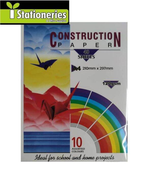 A4 Construction Paper 10 Colour 40's 120Gsm | Lazada