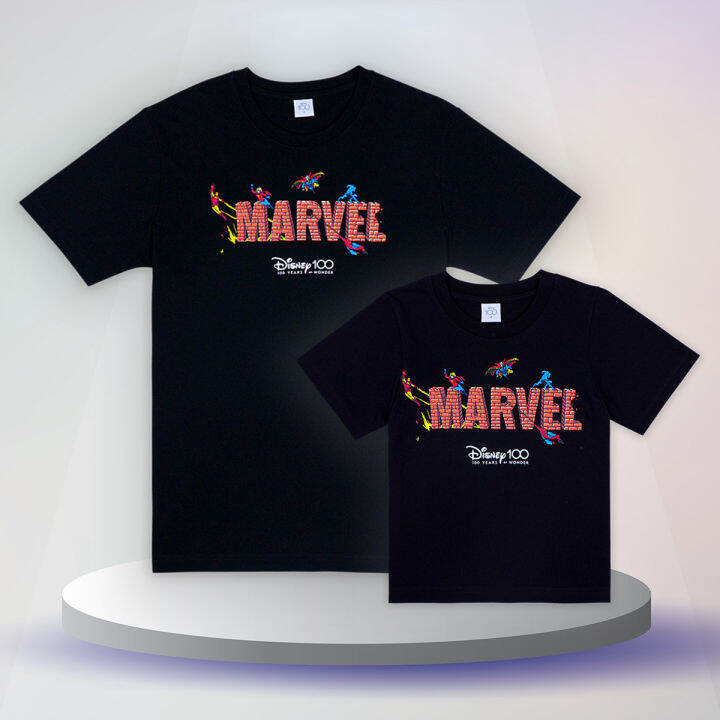 HGJ Disney 100 Years Of Wonder Men T-Shirt Marvel Logo - เสื้อยืด ...