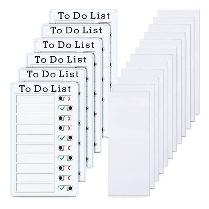 6-Pack Kids Checklist Board Plastic Kids Chore Sheet Kids Daily ...