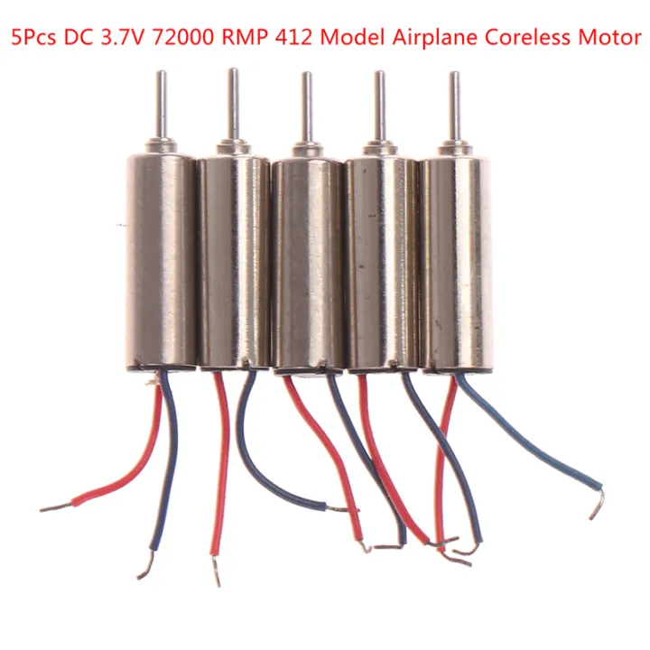 5Pcs DC 3.7V 72000 rpm 412 Model Airplane Coreless Strong Magnetic ...