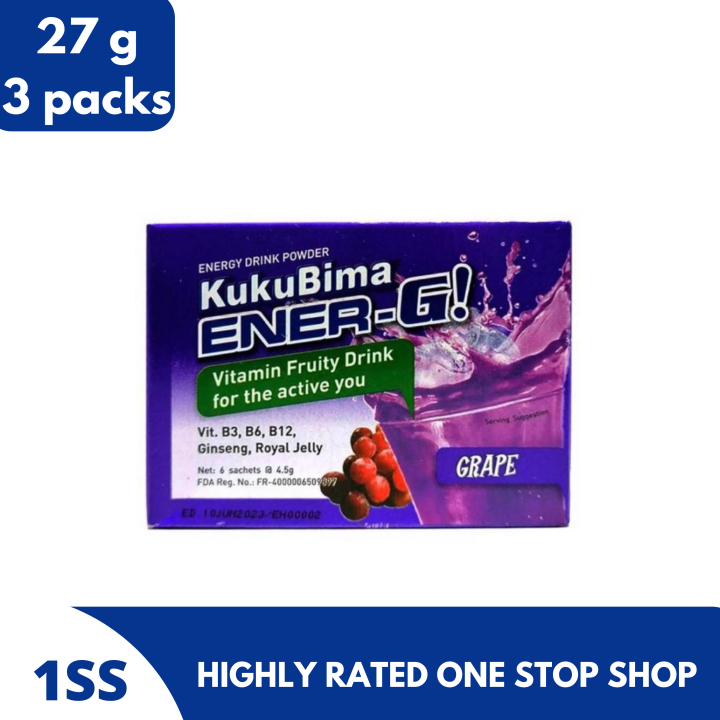 Sido Muncil Kukubma Energ-G Grape Flavor Energy Drink Powder, 27g x ...