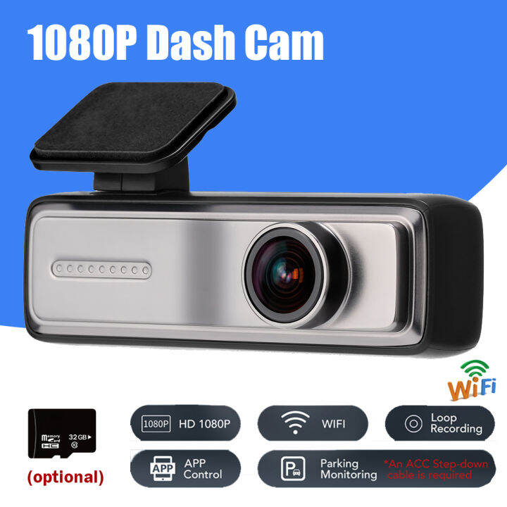 1080p HD WiFi Dashcam for car Ultra Wide Angle Lens Car DVR Dashboard ...