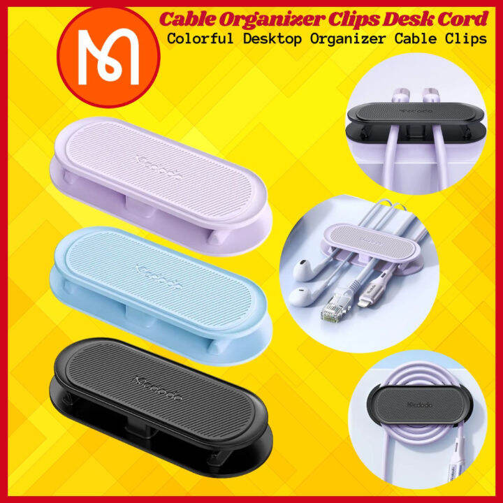 【Colorful】Mcdodo 3M Adhesive Cable Clips Desktop Cord Cable Organizer ...