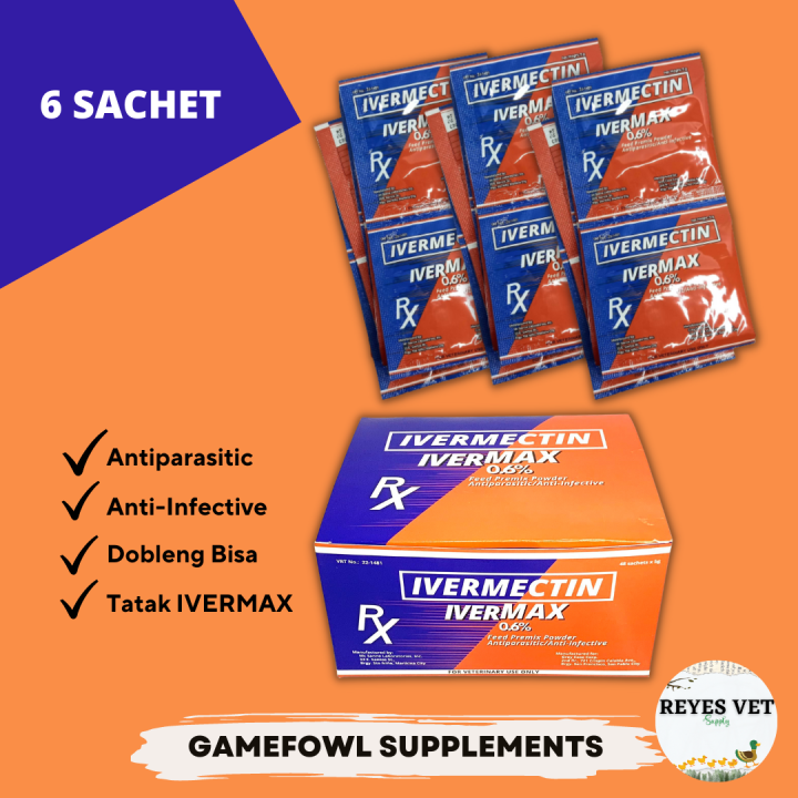 [VET SUPPORT] IVERMAX 0.6% sachet / FEED PREMIX POWDER FOR SWINE / ANTI ...
