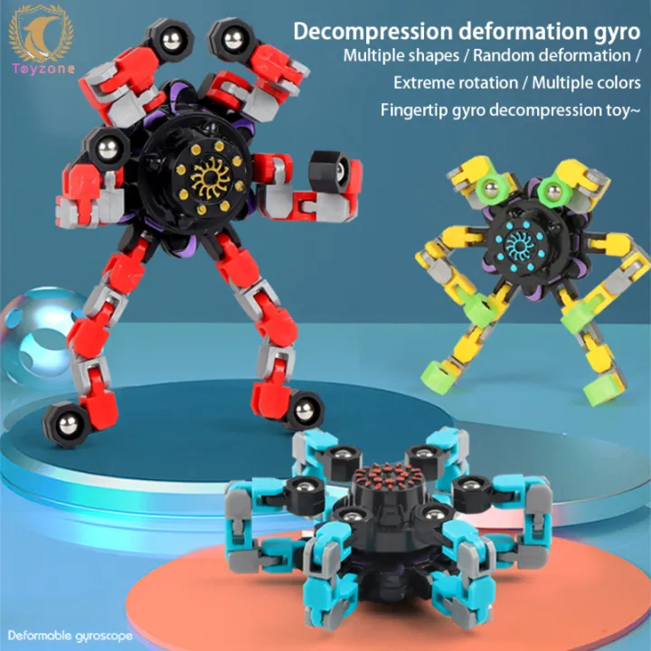 Spinning Top ของเล่นเรืองแสง Chain แบริ่งปลายนิ้ว Mechanical Gyro ...