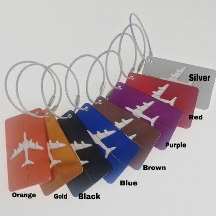 Alumunium Luggage Tag Label Koper Design Aircraft Shape (Koper jadi ...