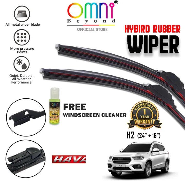 Haval H2 Omni Beyond HYBIRD Rubber Wiper Blade (1 Set) | Lazada