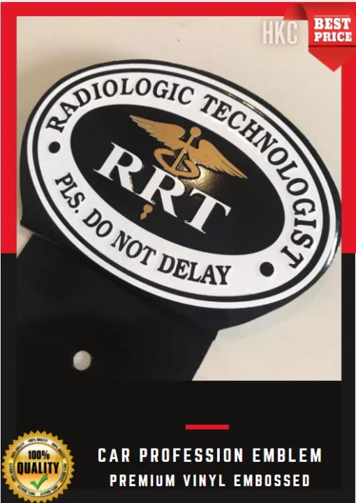 RADIOLOGIC TECHNOLOGIST Black White Color Car Plate Emblem Auto ...