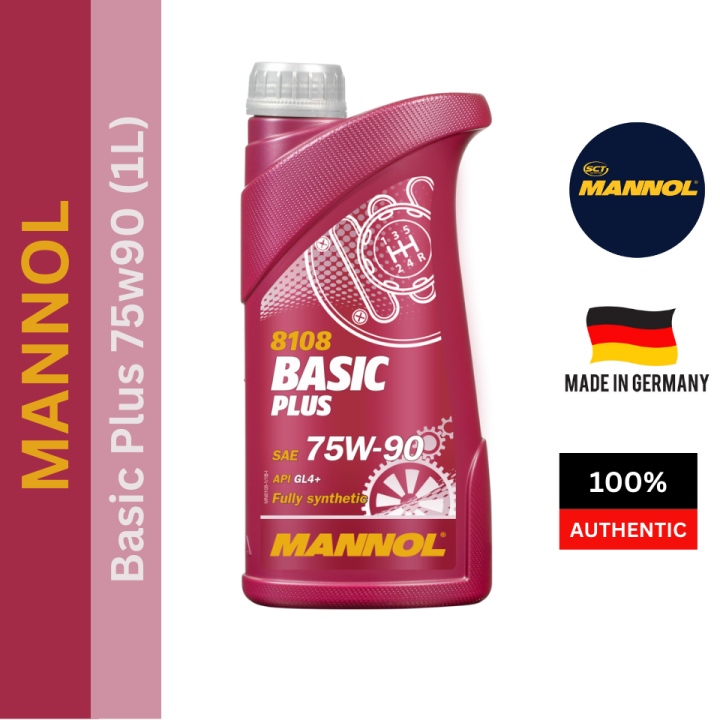 (MADE IN GERMANY) Mannol 8108 Basic Plus 75w90 Manual Transmission ...