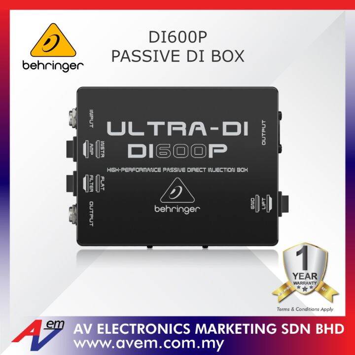 BEHRINGER DI600P High-Performance Passive DI-Box | Lazada