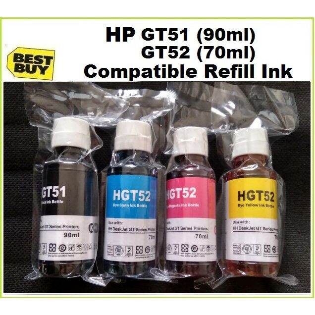 HP Premium Compatible Refill Ink HP GT51 / GT52 for Deskjet GT5810 ...
