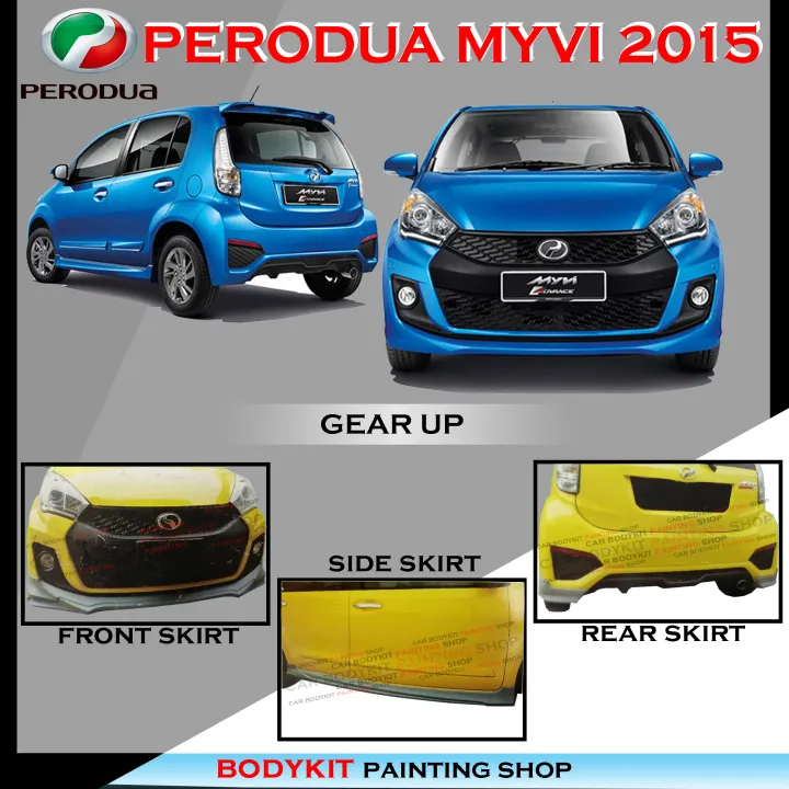 PERODUA MYVI ICON 2015 SE FACELIFT GEAR UP STYLE FULLSET SKIRTING ...