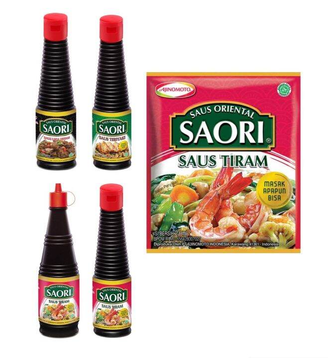 saori saus tiram, teriyaki, lada hitam kemasan sachet dan botol ...