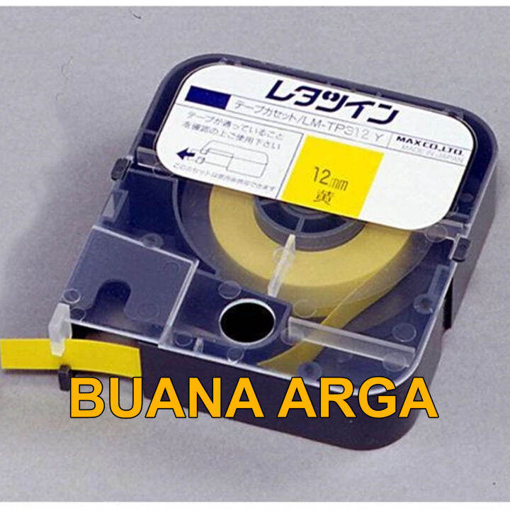 Tape Cassette Letatwin Max LM-TP312Y / TP312W Kaset Label Kabel 12mm ...