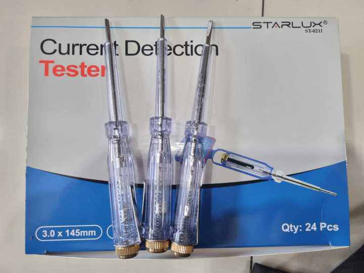 Tespen test pen STARLUX testpen obeng tes pen alat deteksi arus LISTRIK ...