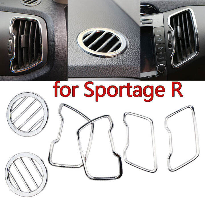 Chrome Car Air Conditioning A/C Vent Trim Air Outlet Cover Stickers for ...