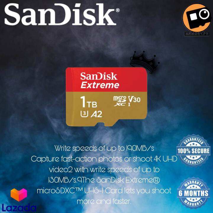 SANDISK EXTREME MICROSDXC 190MB/S | Lazada PH